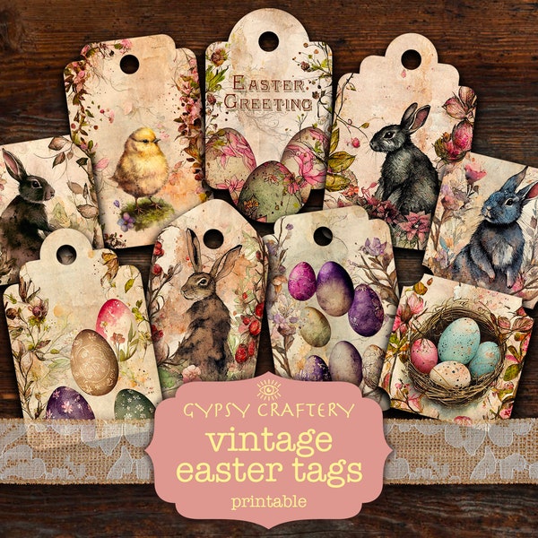 Vintage Easter Tags - Etsy