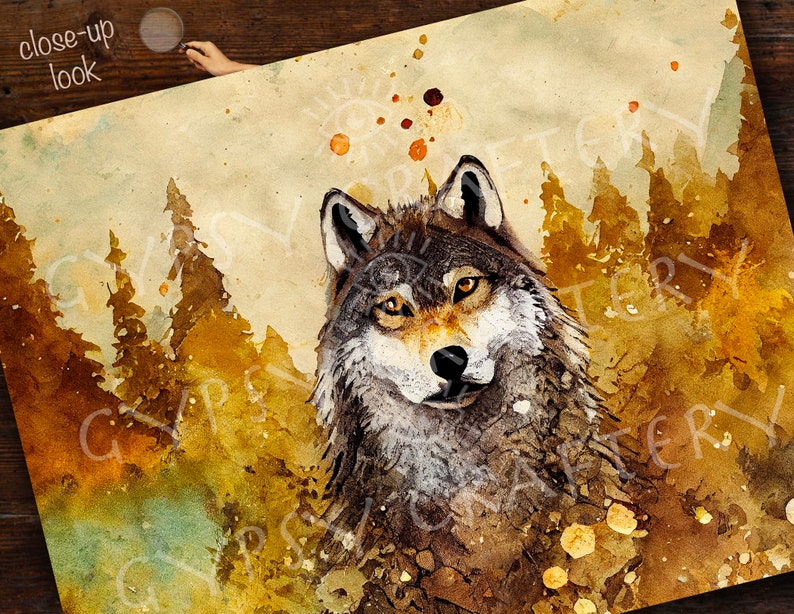 Wolves Junk Journal Papers Printable Journal Pages Digital - Etsy