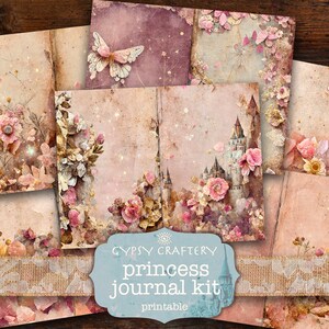 Princess Junk Journal Kit, Digital Download, Printable Pages, Ephemera ...