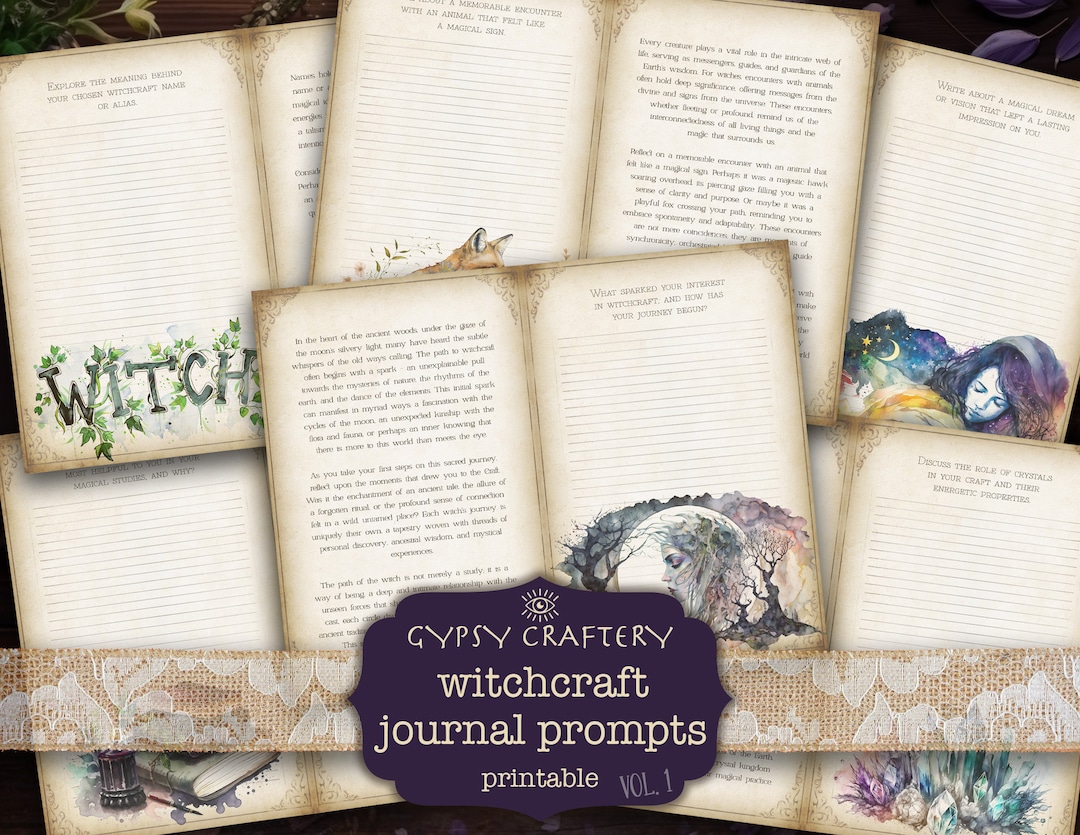 Witchcraft Journal Prompts, Grimoire Pages Printable, Bos Pages, Witch ...