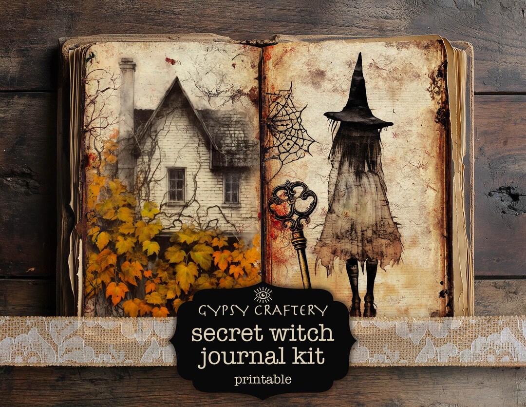 Secret Witch Junk Journal Kit, Digital Download, Printable Pages ...