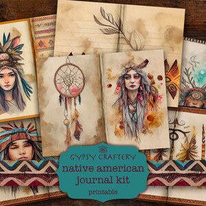 Native American Junk Journal Kit, Digital Download, ATC Cards ...