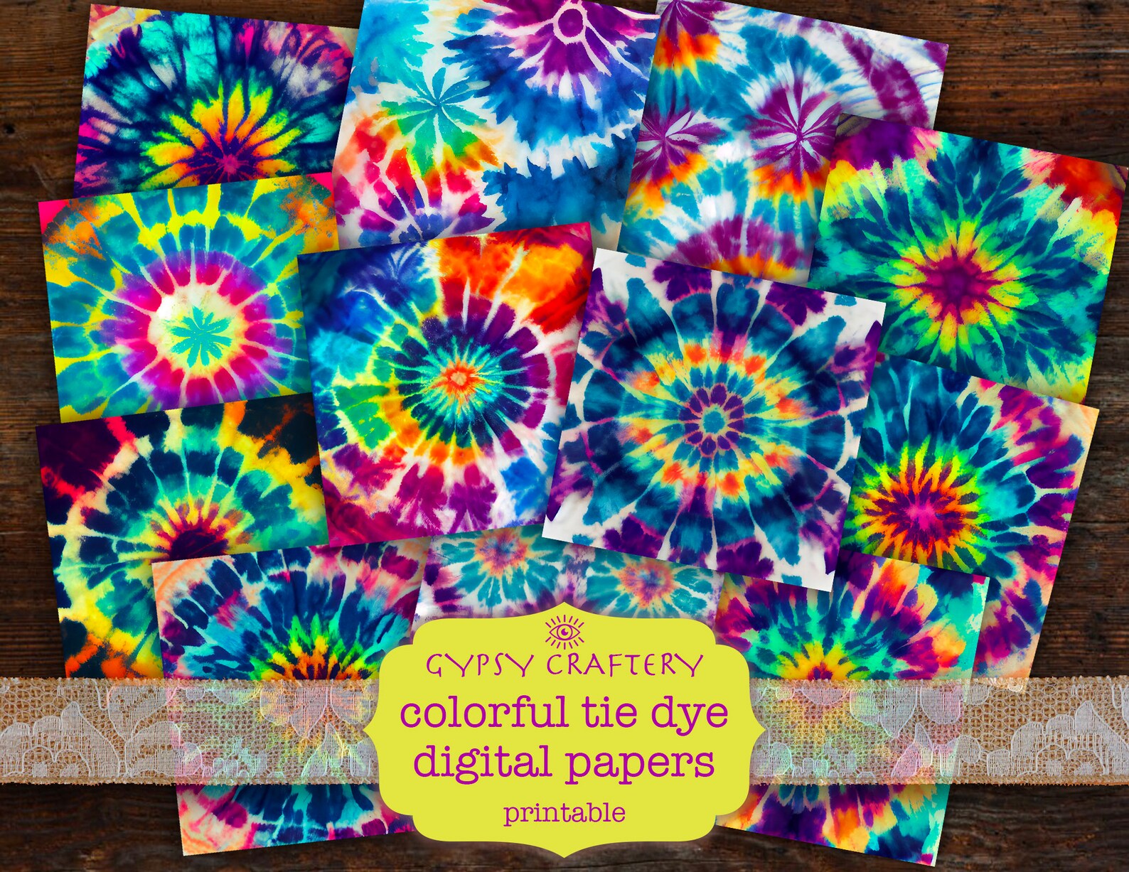 Colorful Tie Dye Digital Paper Pack Rainbow Tie Dye Pattern - Etsy