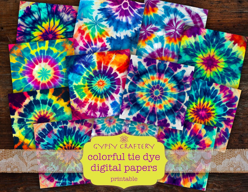Colorful Tie Dye Digital Paper Pack Rainbow Tie Dye Pattern - Etsy