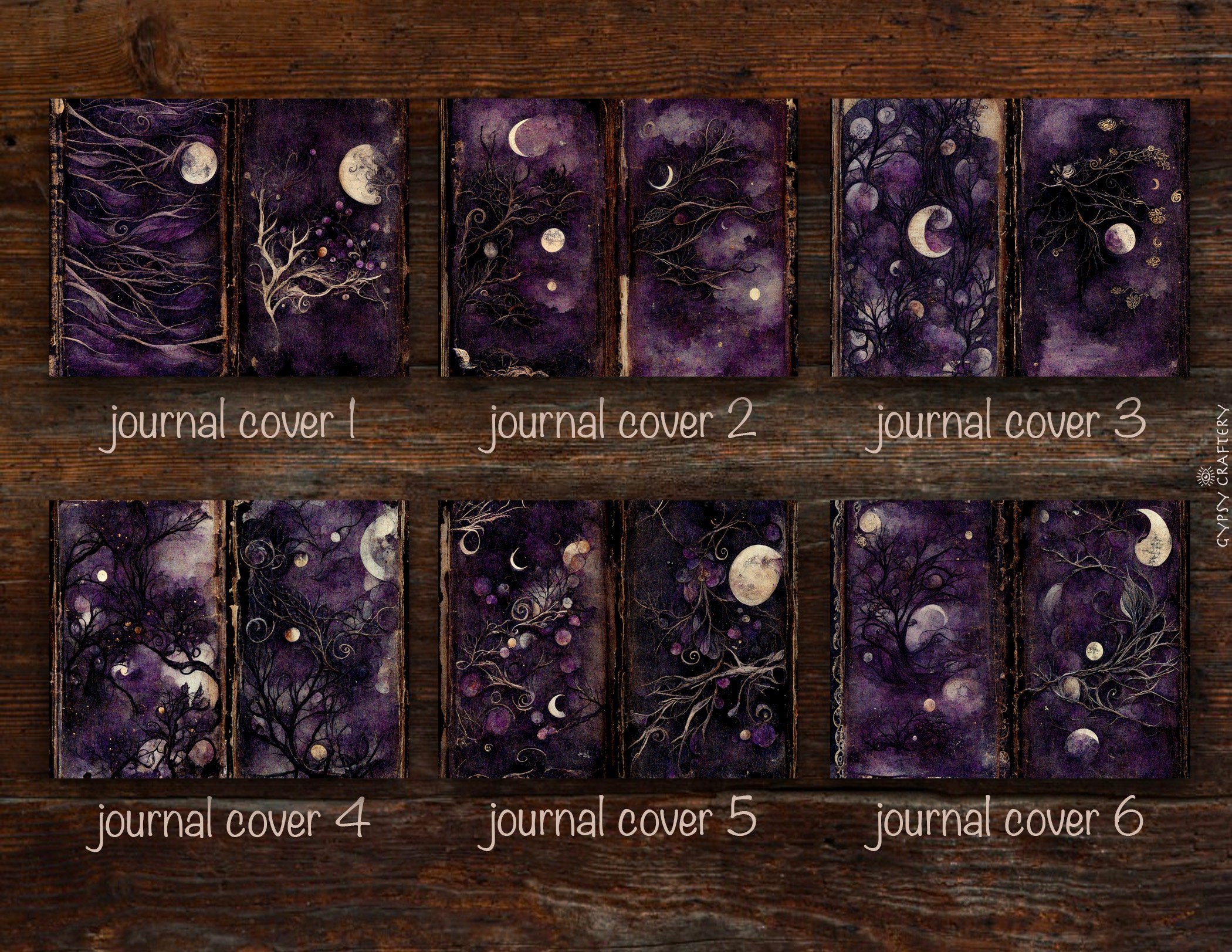 Nocturnal Junk Journal Covers Digital Download Printable - Etsy