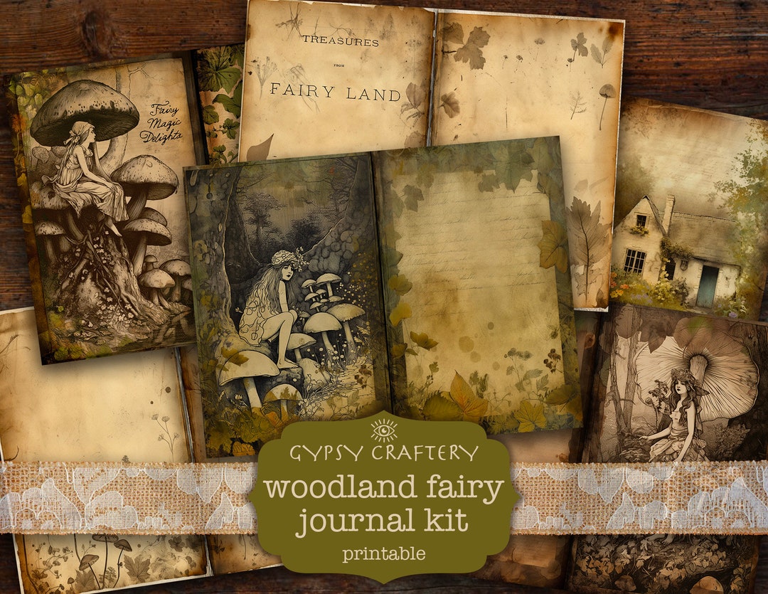 Woodland Fairy Junk Journal Kit, Fairies Journal, Printable Journal ...