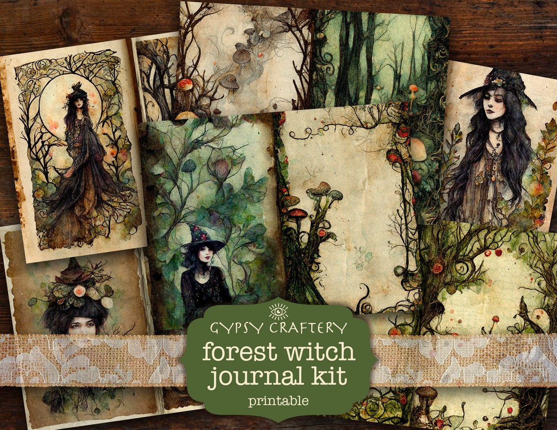 Forest Witch Junk Journal Kit Digital Download Printable - Etsy