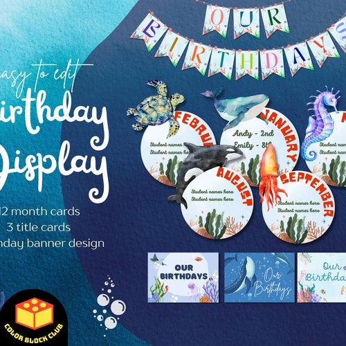 Ocean Under the Sea Theme Classroom Decor - Etsy