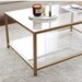 Gold Unbreakable Glass Coffee Table With Storagemodern Gold - Etsy