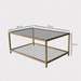 Gold Unbreakable Glass Coffee Table With Storagemodern Gold - Etsy