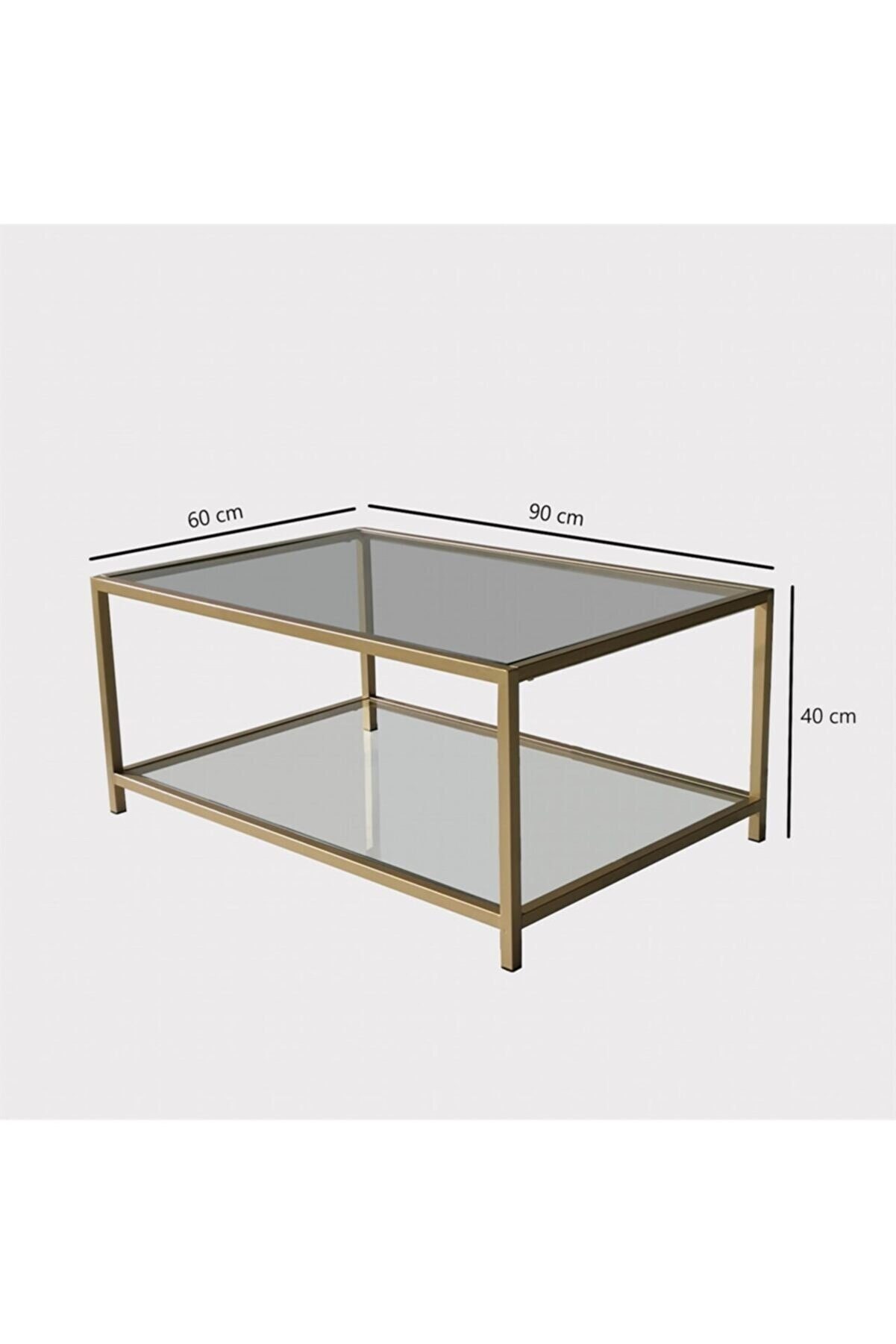 Gold Unbreakable Glass Coffee Table With Storagemodern Gold - Etsy