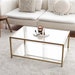 Gold Unbreakable Glass Coffee Table With Storagemodern Gold - Etsy
