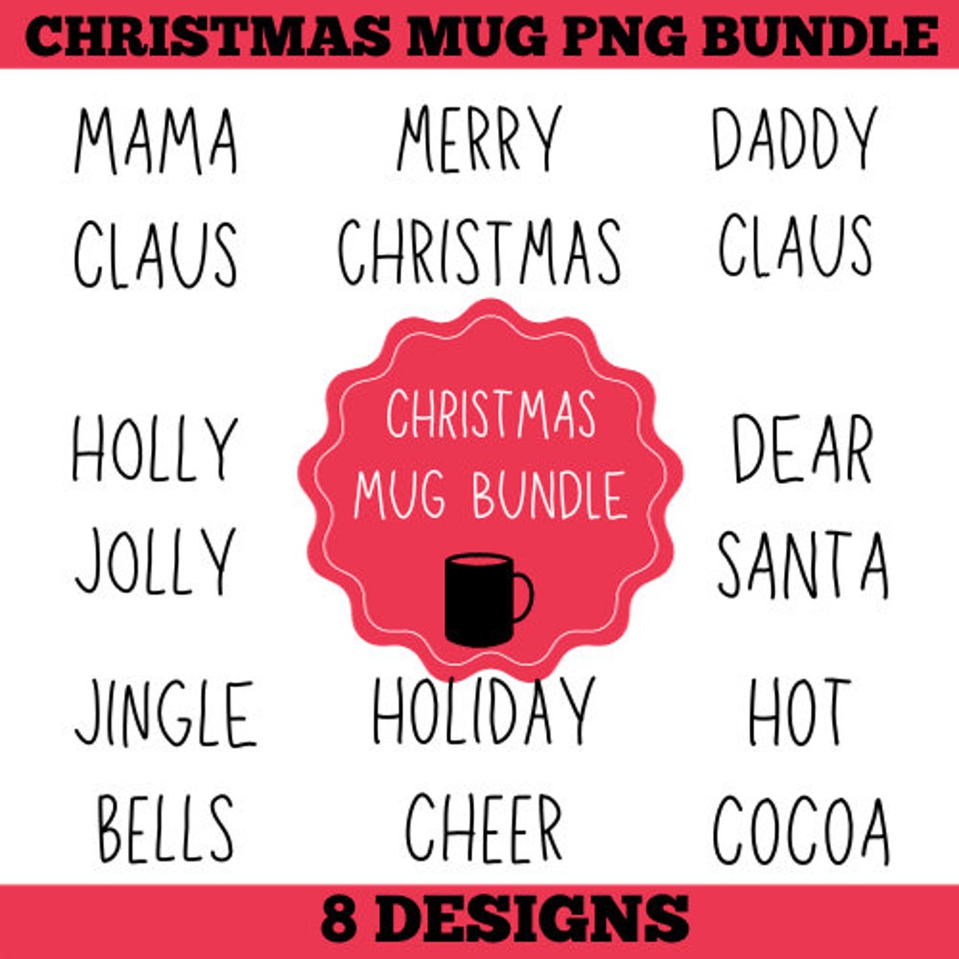 Christmas Mug Bundle, Christmas PNG, Christmas, Merry Christmas Png ...