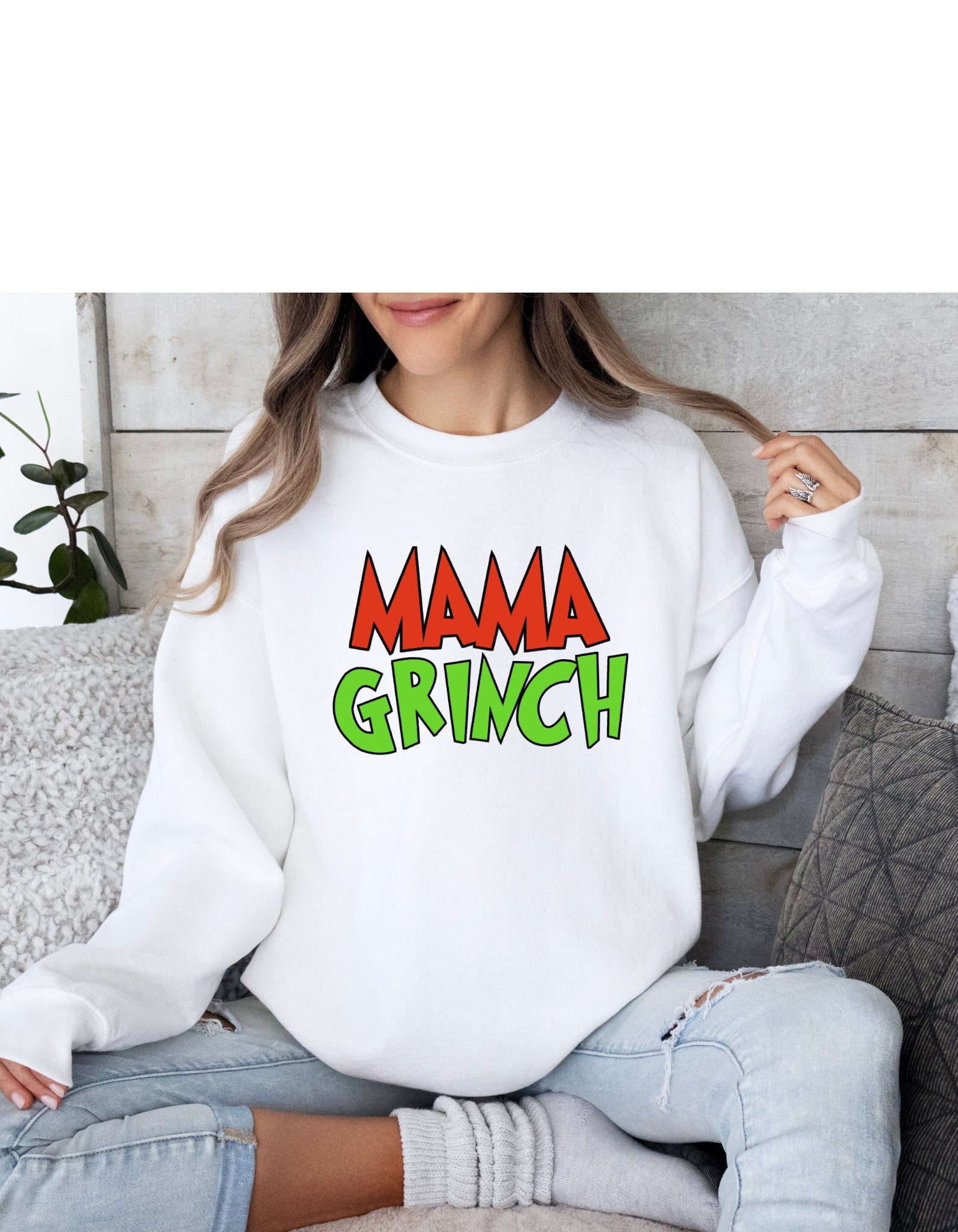 Mama Grinch, Grinch Christmas, Christmas Sweatshirt, Merry Chirstmas - Etsy