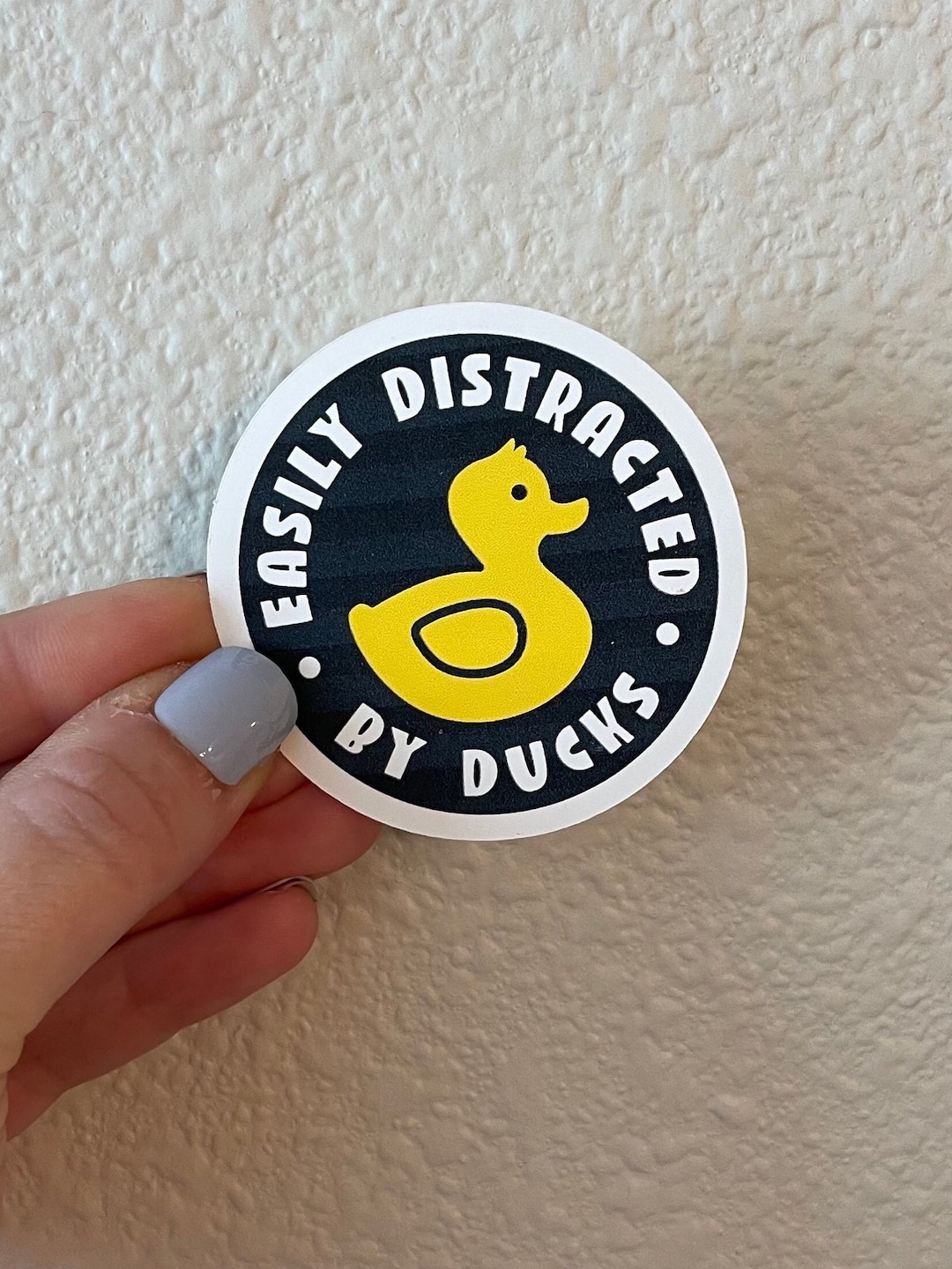 Funny Duck Sticker Easily Distracted by Ducks Decal Cute - Etsy