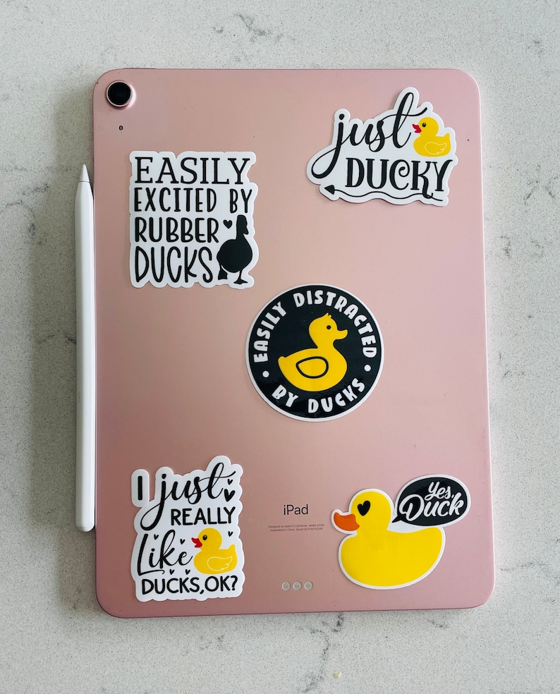 Funny Duck Sticker Rubber Duck Decal Crusing Ducks Laptop - Etsy