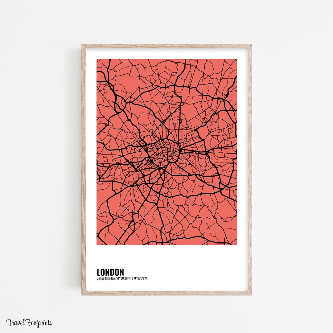 LONDON Wall Art, London Print, London Map Poster, Minimalist Wall Art ...