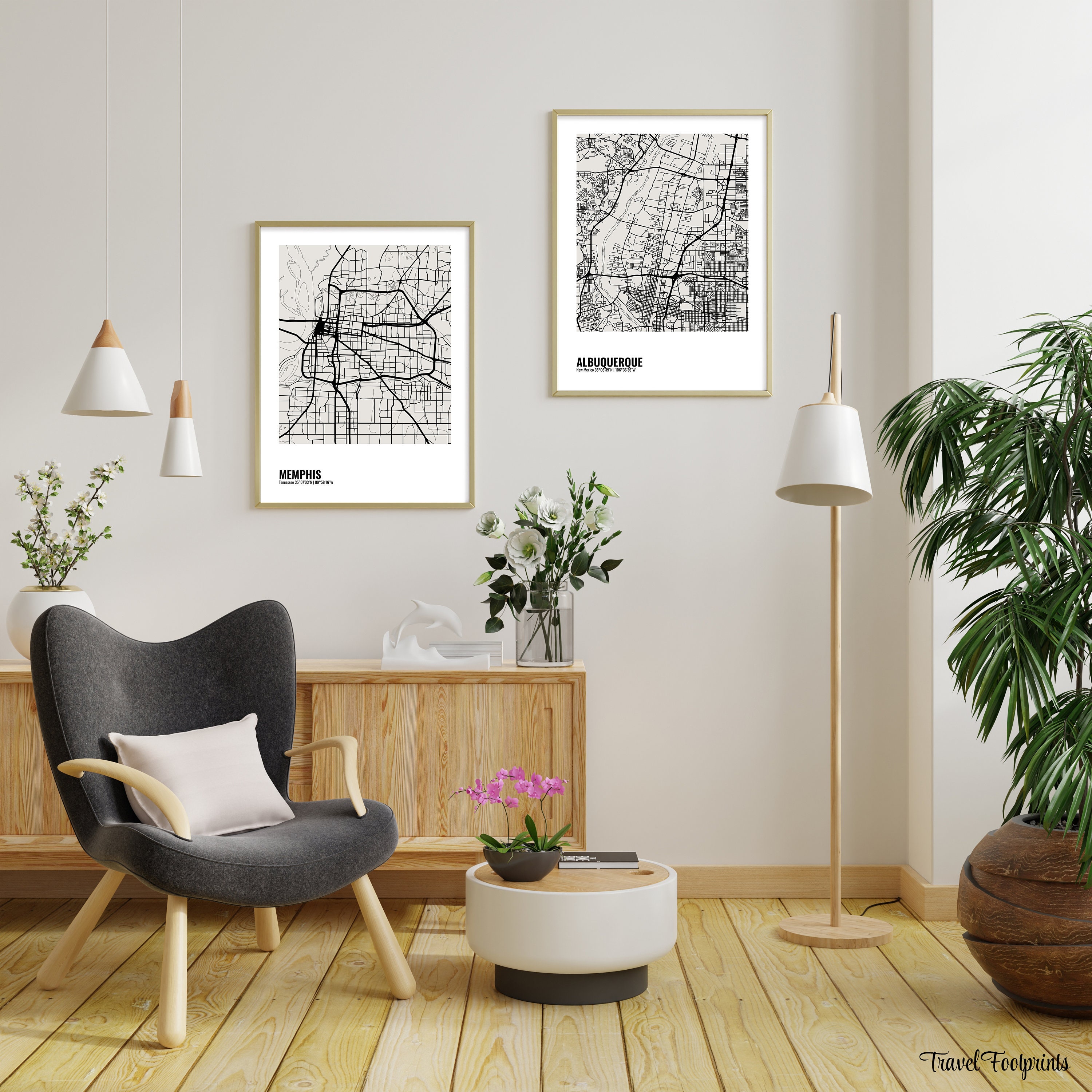ALBUQUERQUE Art Print, Albuquerque Wall Art, Minimalist Albuquerque Map ...