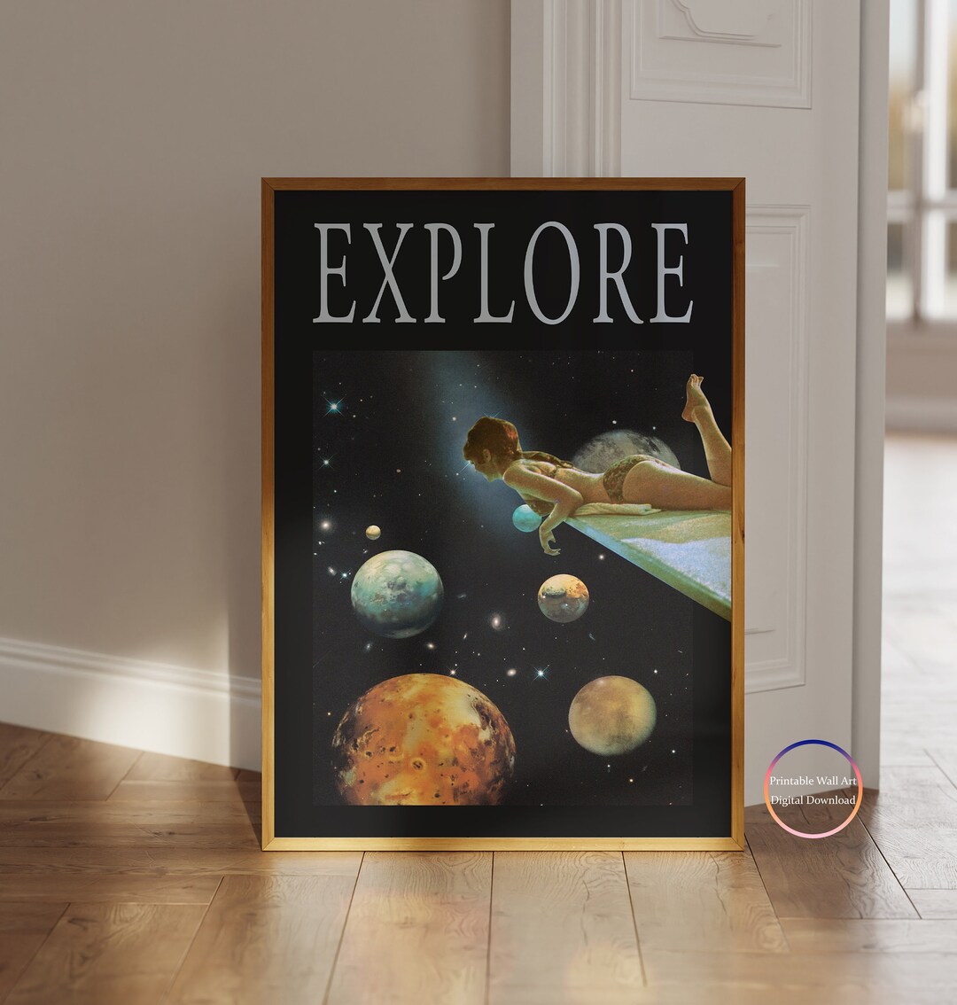 Explore Life Collage Art Prints Printable Home Decor Digital Download ...