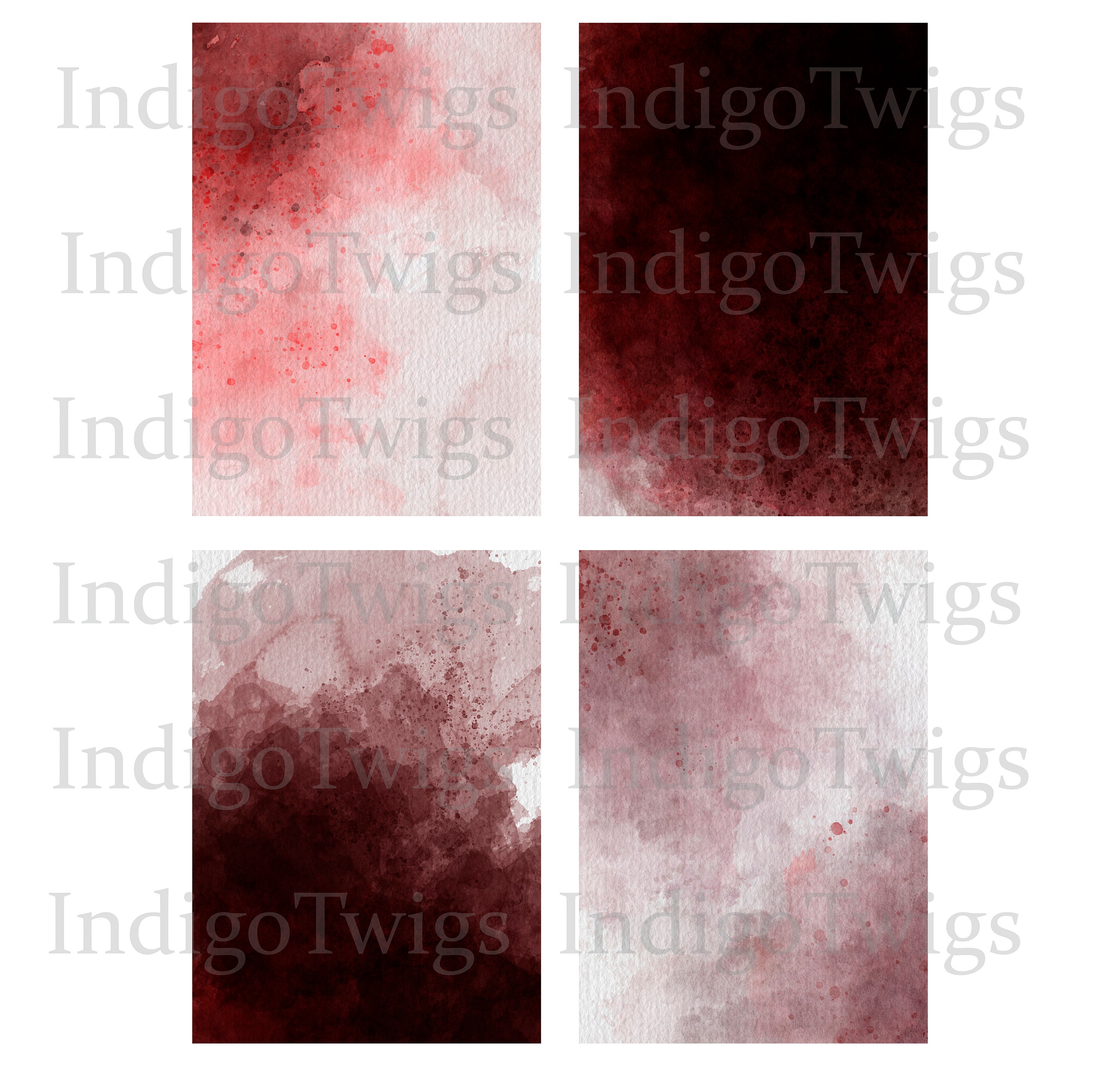 Bloody Horror Paper Digital Scrapbook Papers Set of 4 JPEG Files Print ...