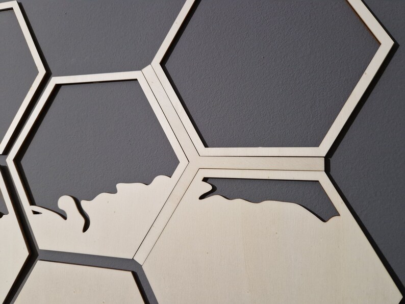 Hexagon World Map Wall Art - Etsy