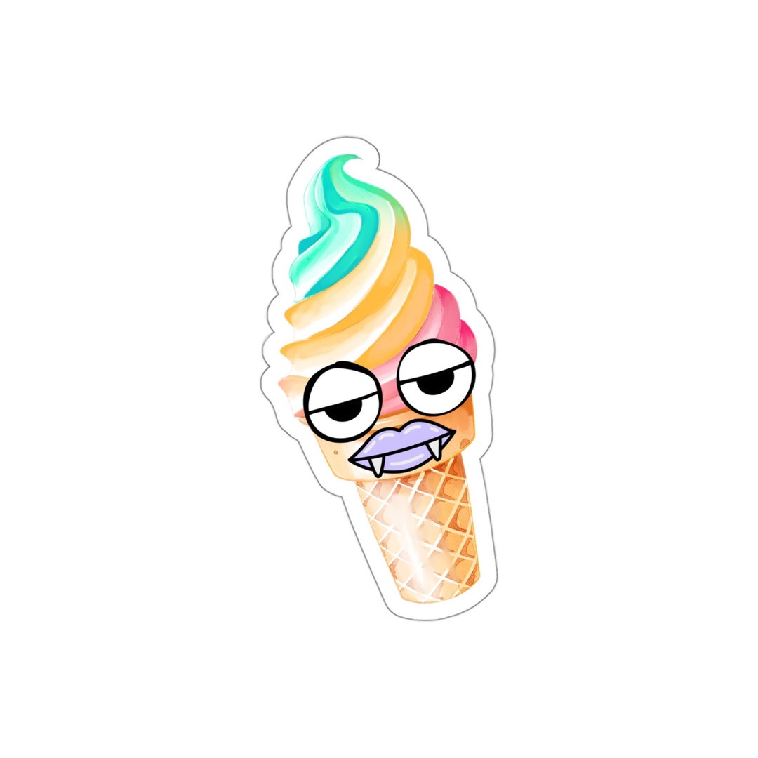 Vampire Ice Cream Sticker - Etsy