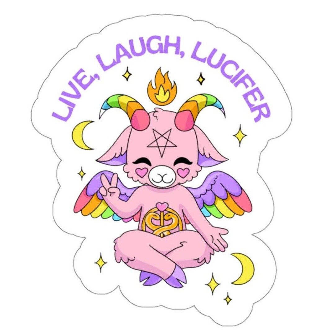 Live Laugh Lucifer Sticker - Etsy