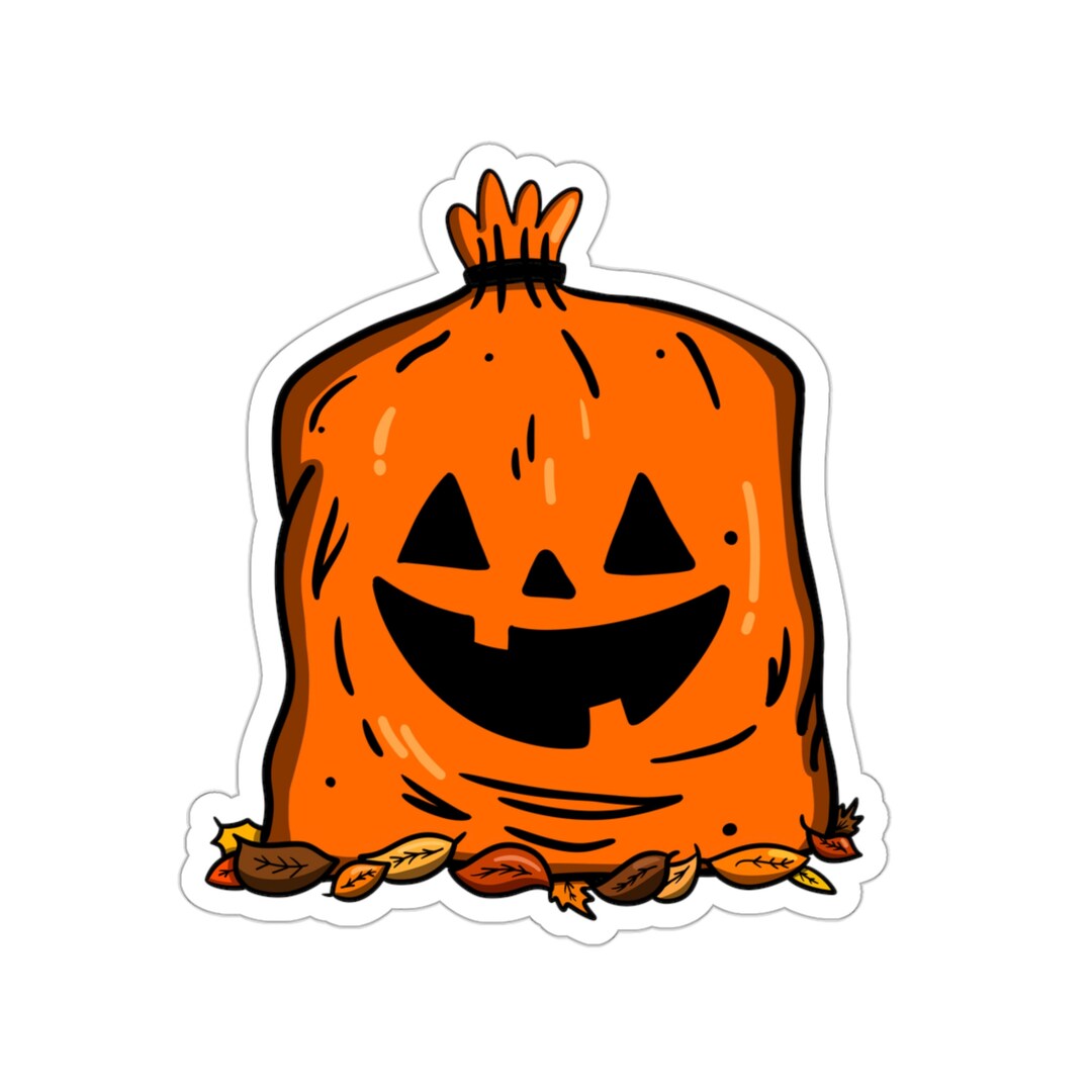 Jack-o-trash-bag Sticker - Etsy