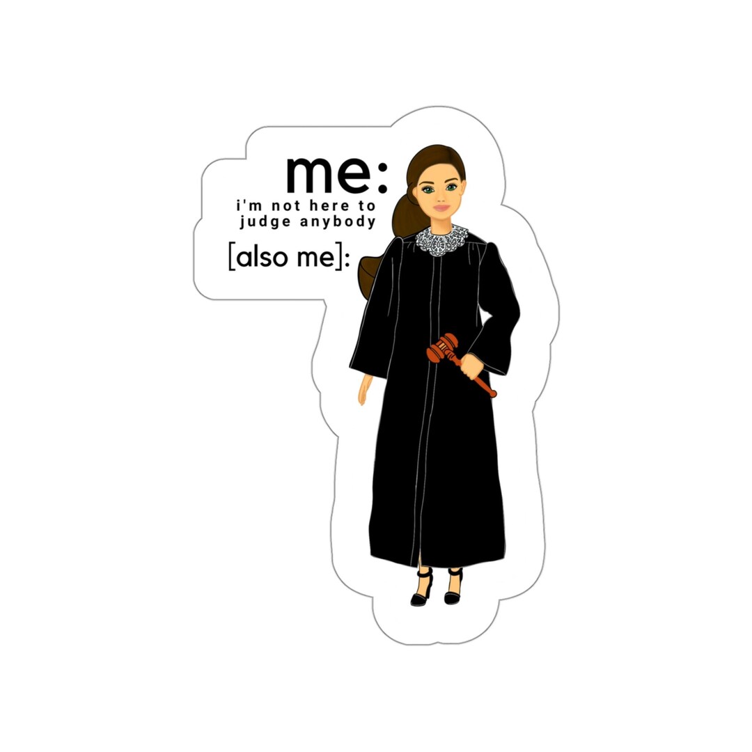 Brunette Judge Sticker - Etsy