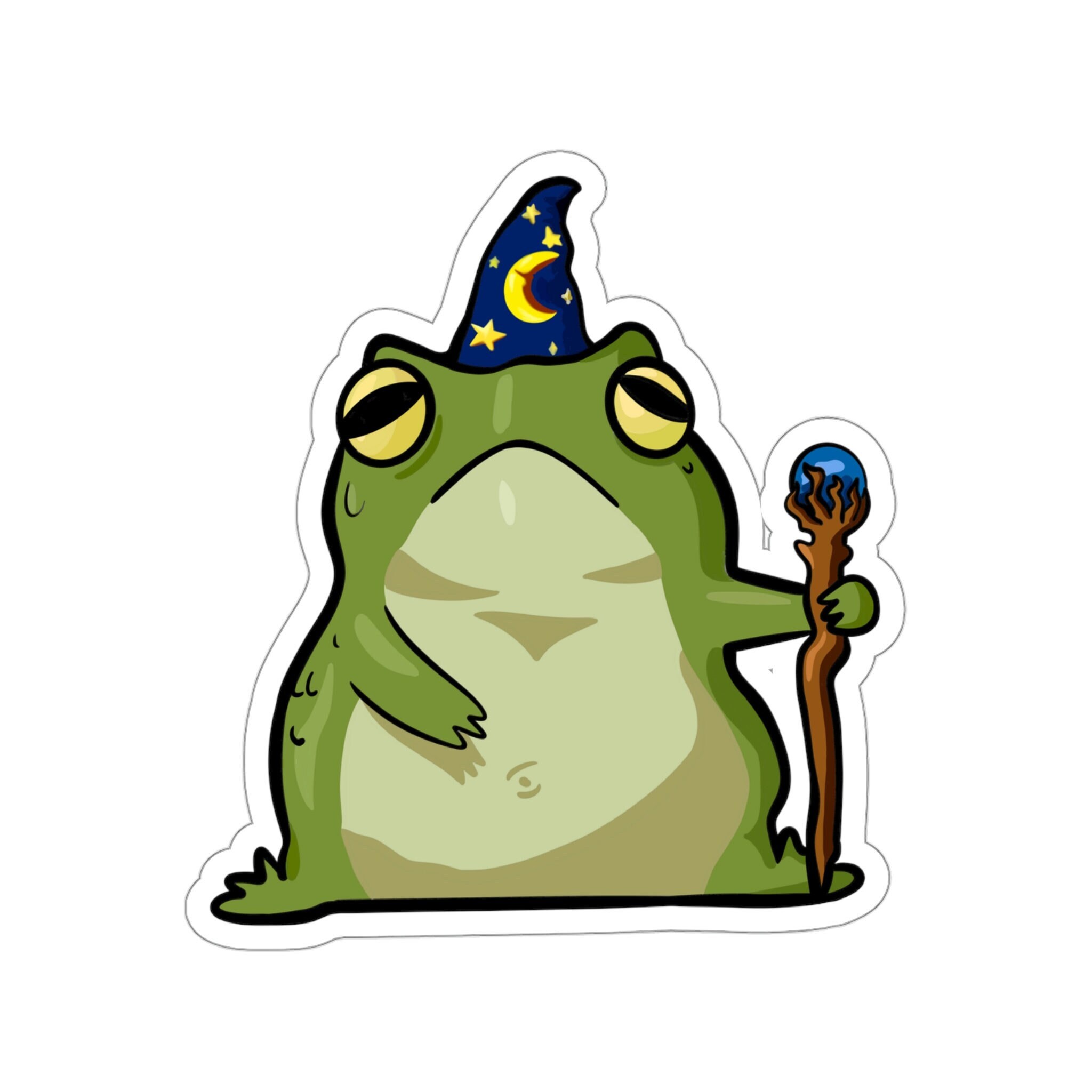 Wizard Frog Sticker - Etsy