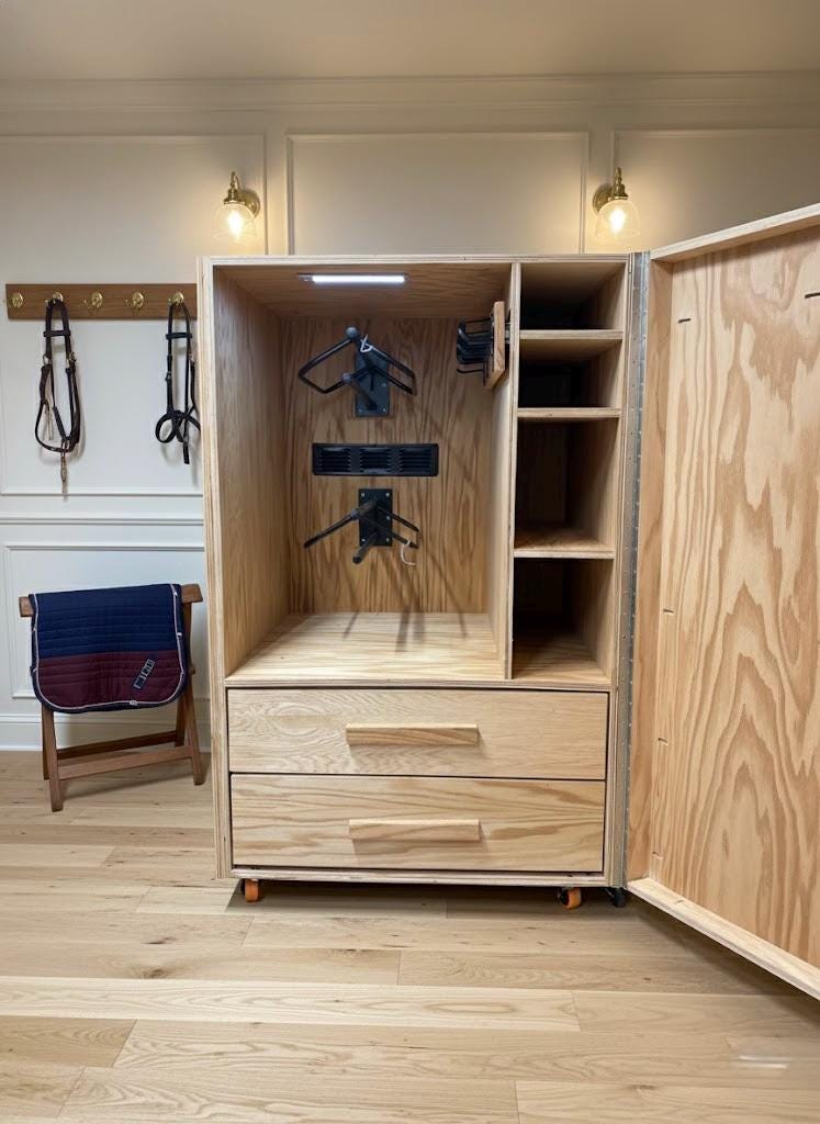Custom Horse Tack Locker: Equine Equipment Storage, Saddle & Bridle ...