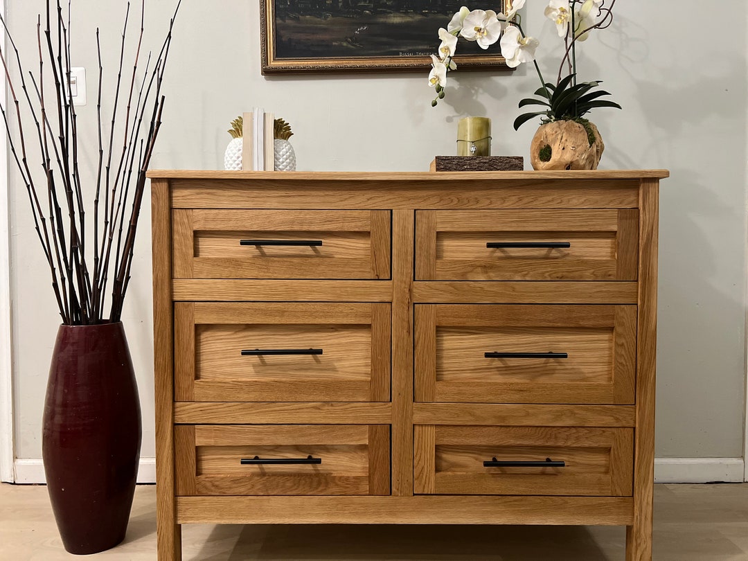 Handcrafted Solid Wood Dresser: Custom Cherry, Oak, or Walnut - Etsy