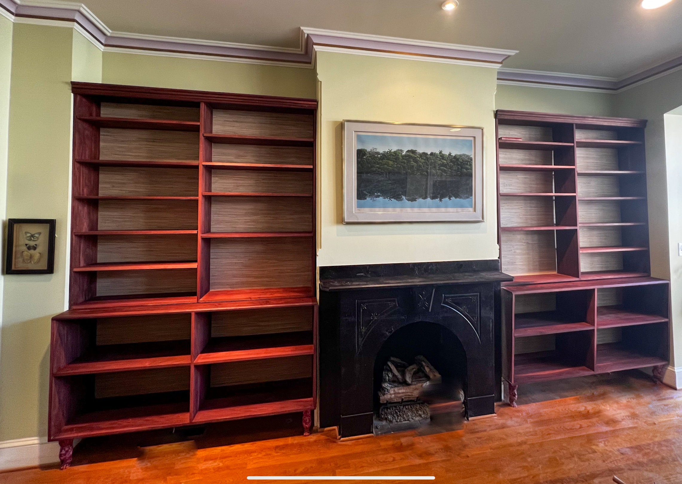 Solid Walnut Bookshelf: Mid-century Modern Bookcase, Custom Leg Styles ...