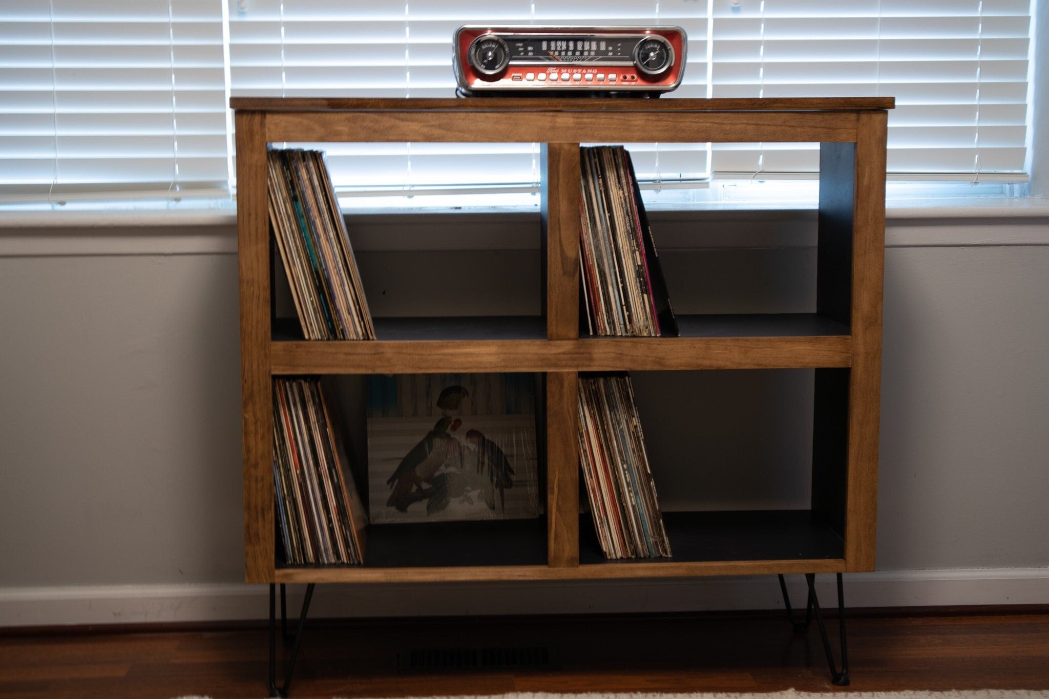 Mid-century Modern Media Console & Vinyl Storage Cabinet - Etsy