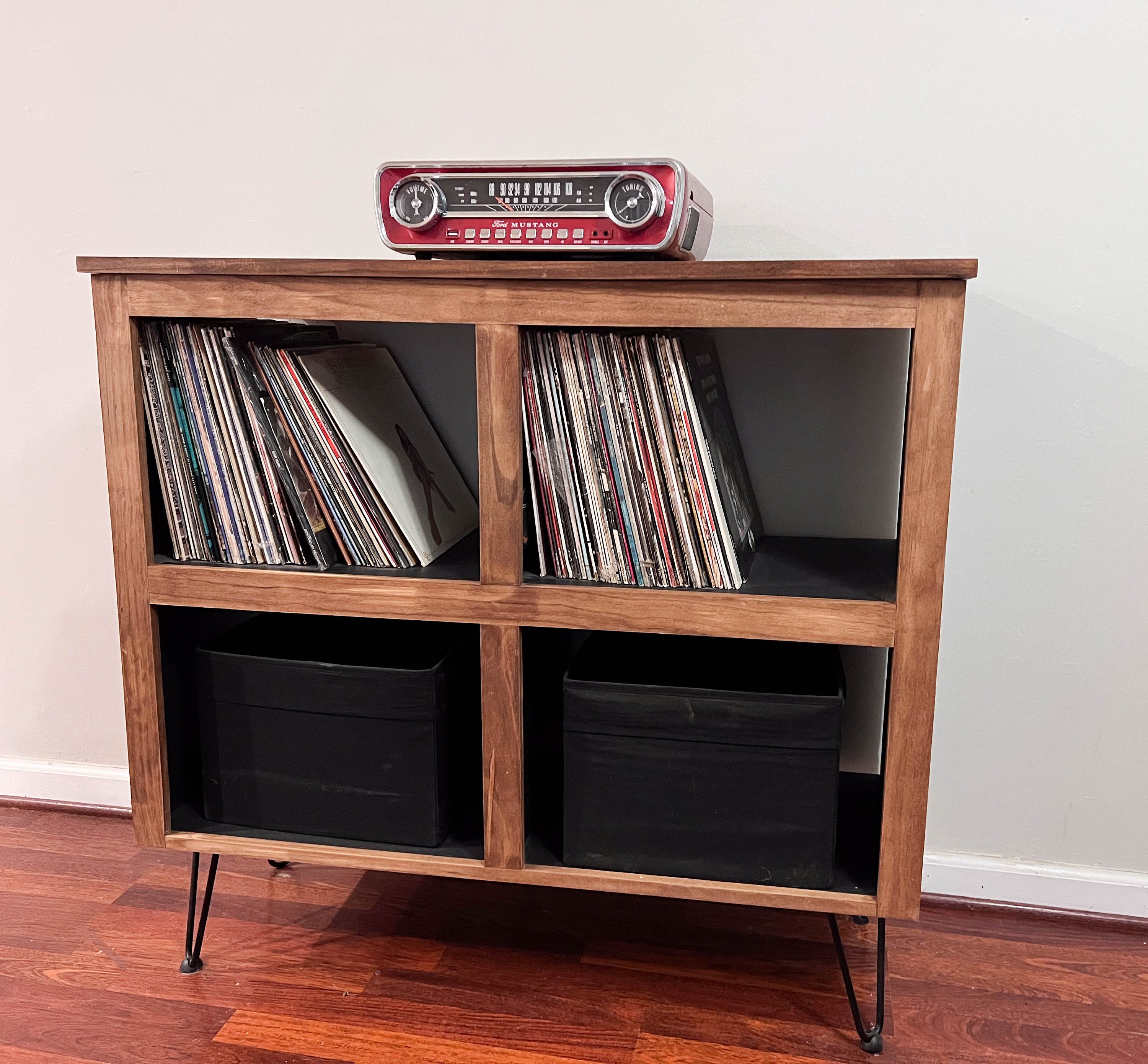 Mid-century Modern Media Console & Vinyl Storage Cabinet - Etsy