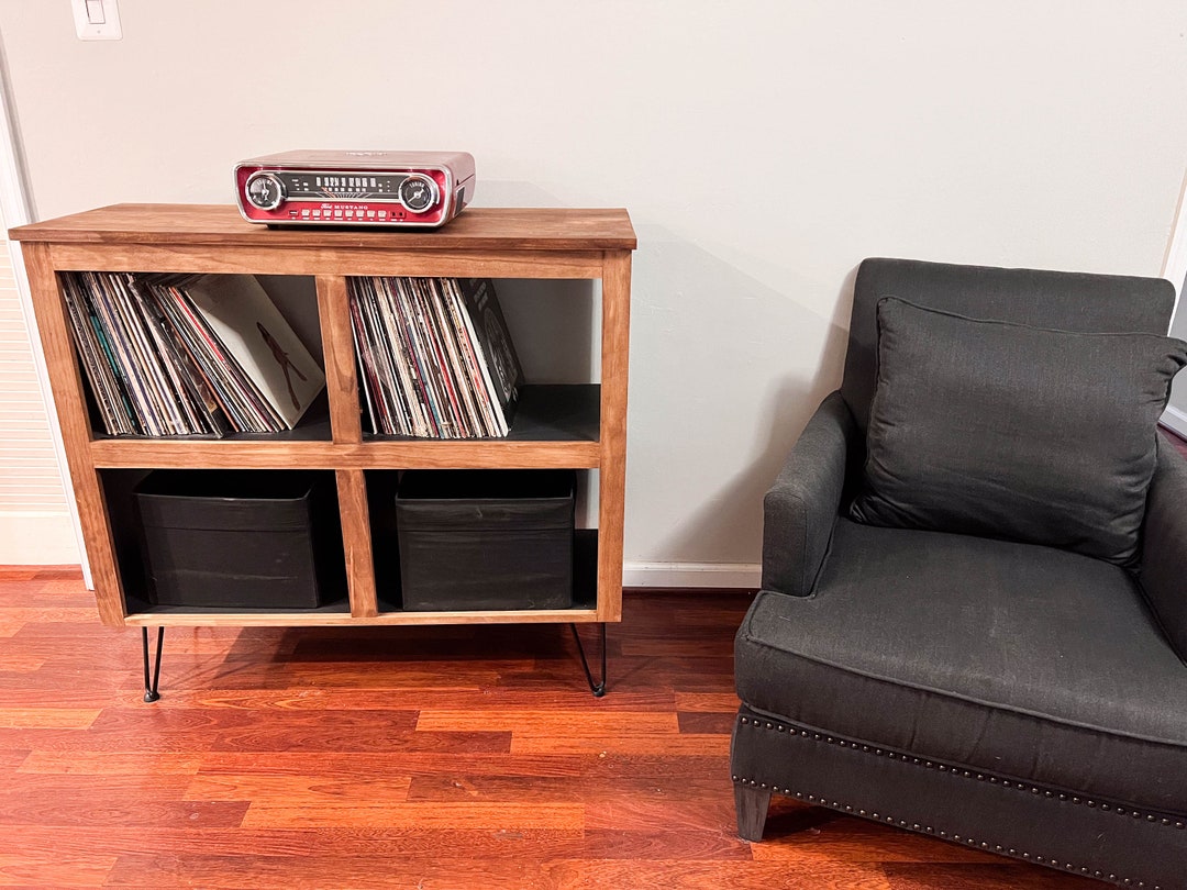 Mid-century Modern Media Console & Vinyl Storage Cabinet - Etsy