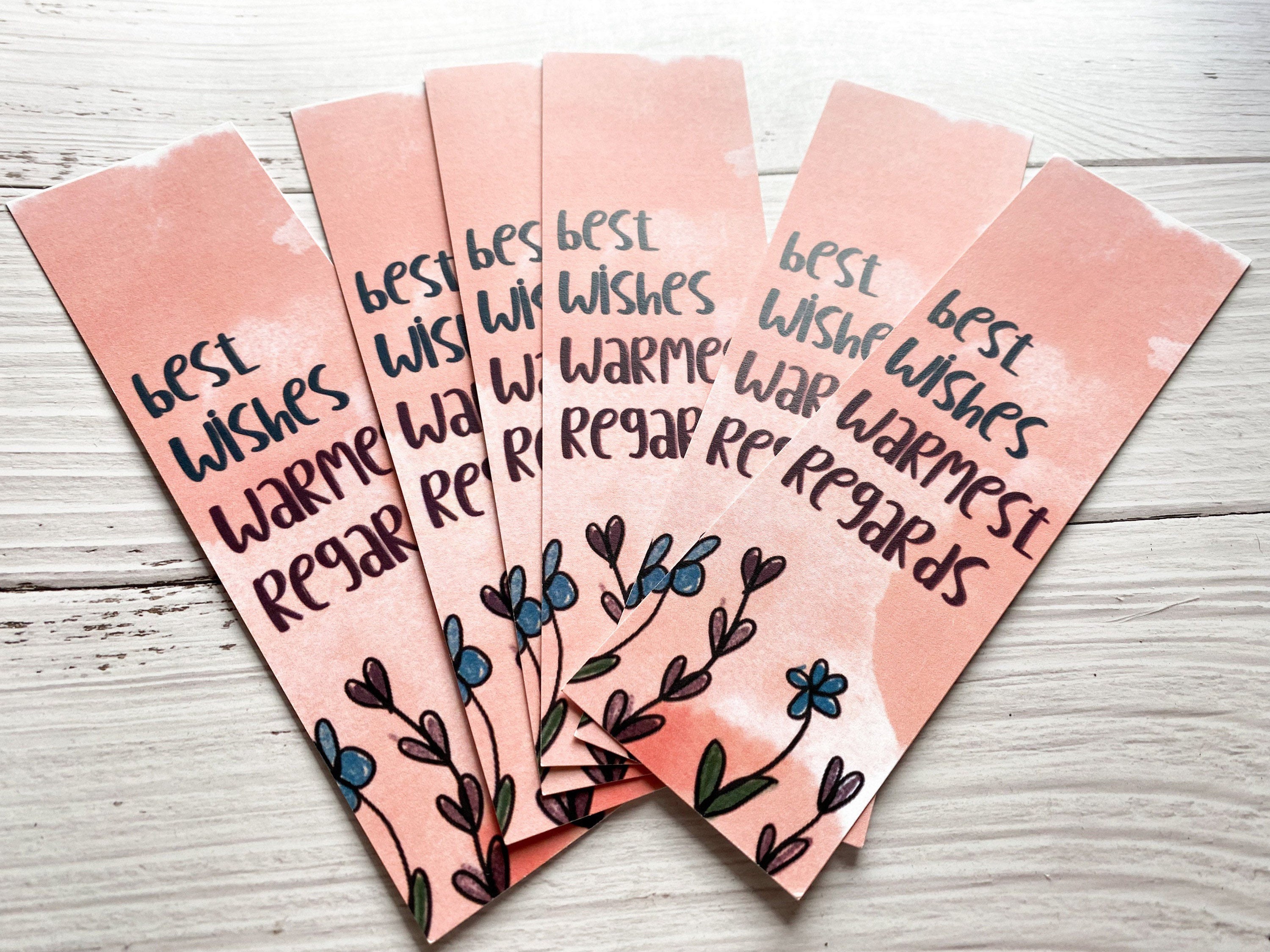 Best Wishes Warmest Regards Schitt's Creek Cardstock Bookmark - Etsy