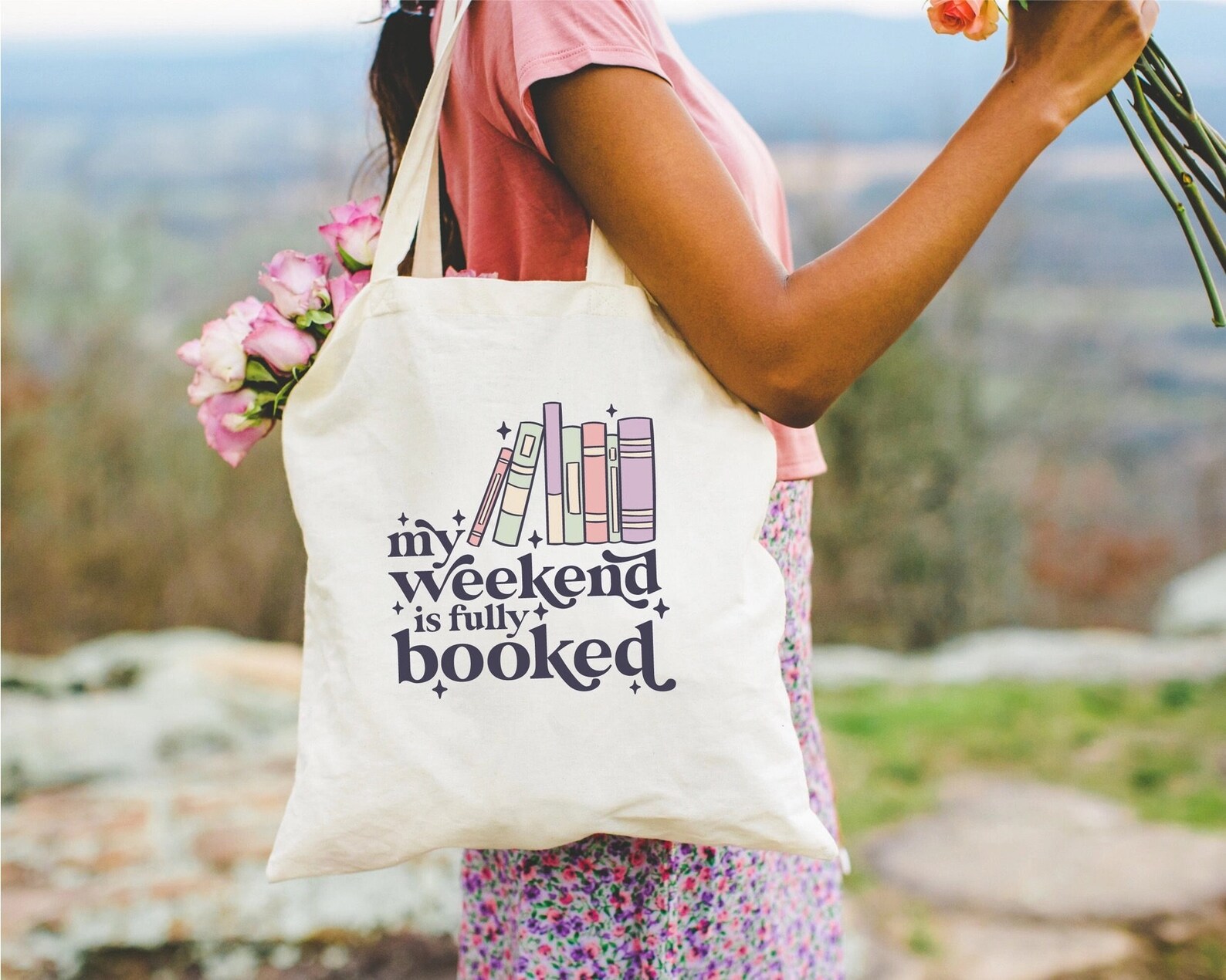 My Weekend is Booked | Canvas Tote | Book Lover Gift - Etsy