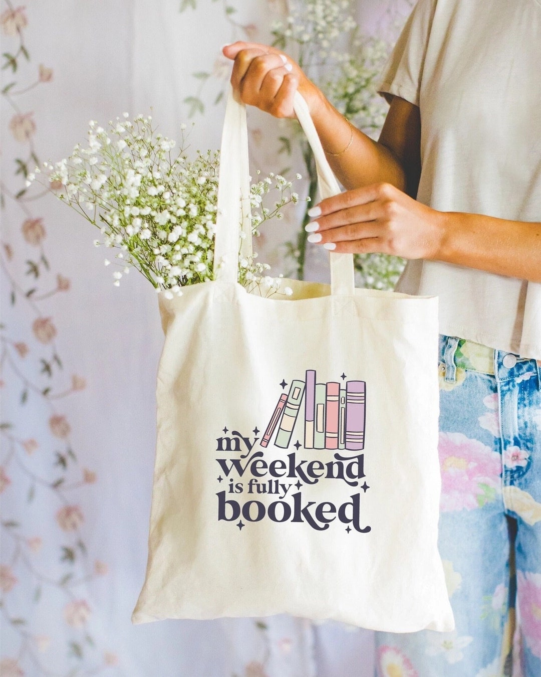 My Weekend is Booked | Canvas Tote | Book Lover Gift - Etsy
