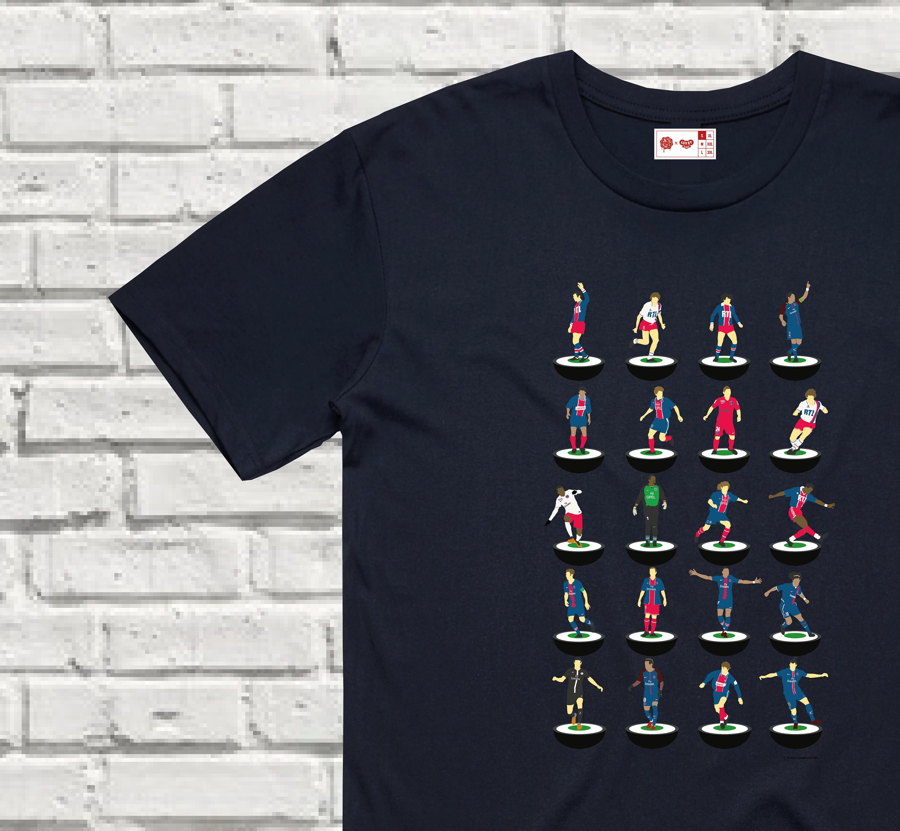 Paris Saint-germain Legends Subbuteo-style T-shirt - Etsy