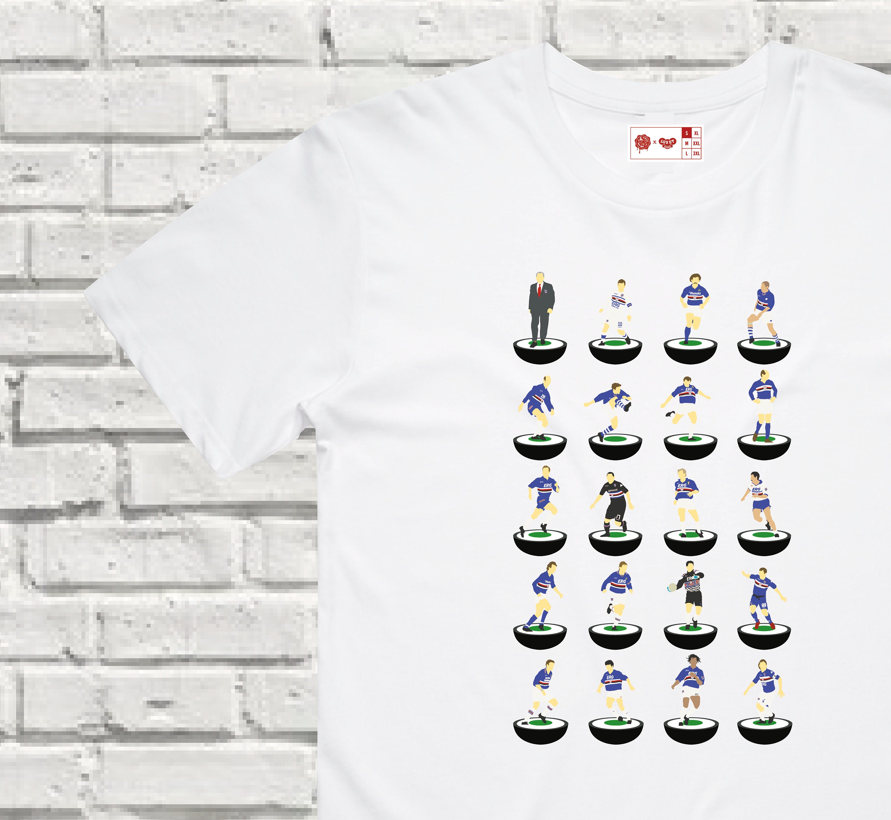 Sampdoria Legends Subbuteo-style T-shirt - Etsy