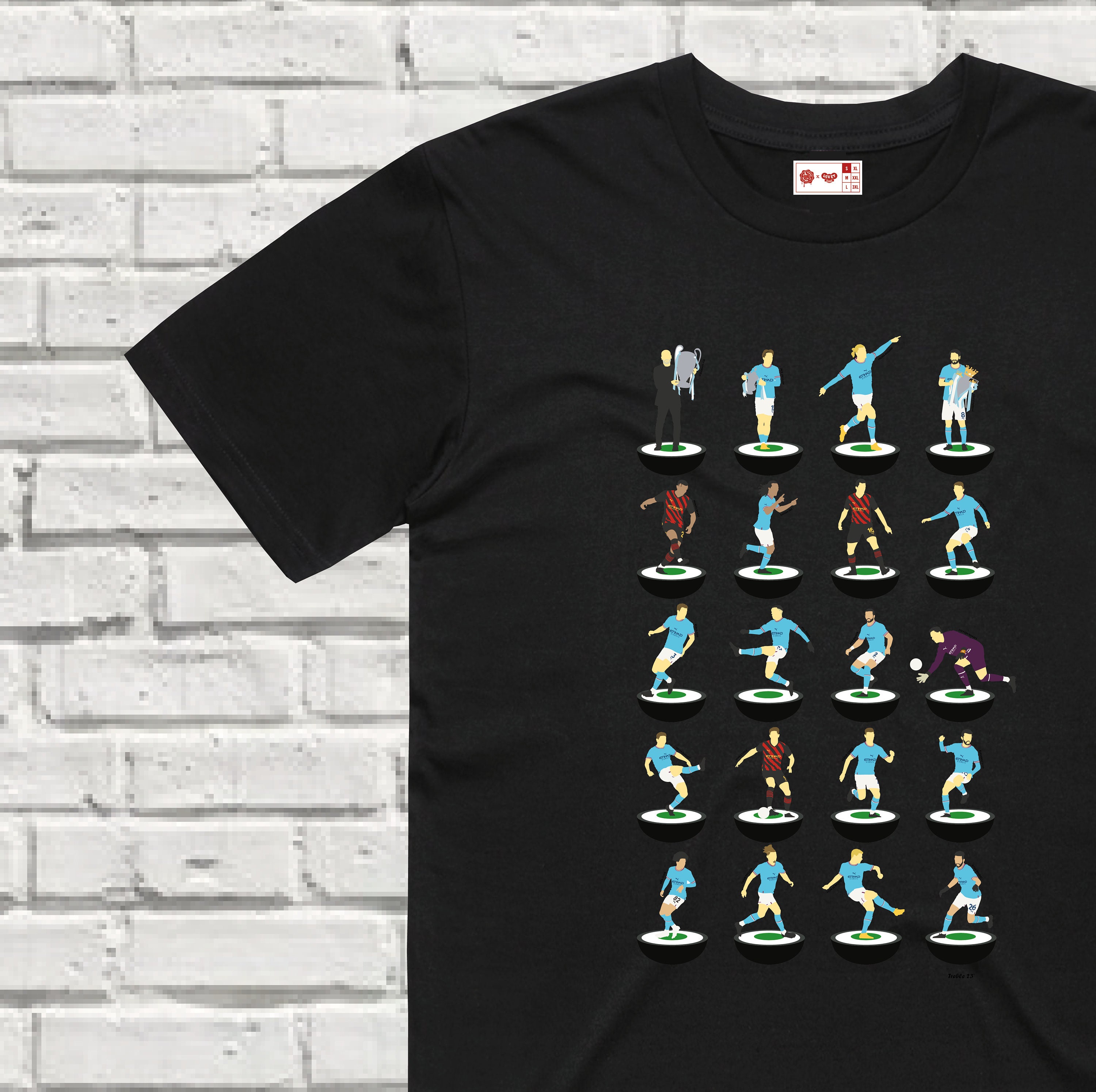 Manchester City Treble Winners Subbuteo-style T-shirt - Etsy