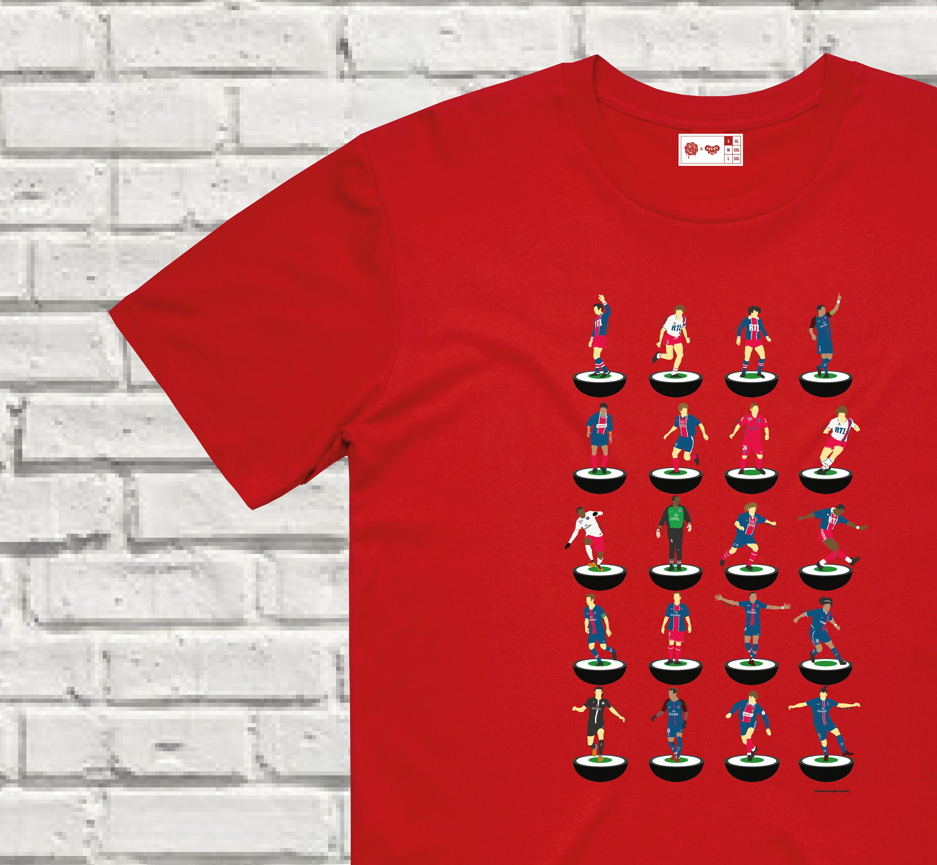 Paris Saint-germain Legends Subbuteo-style T-shirt - Etsy