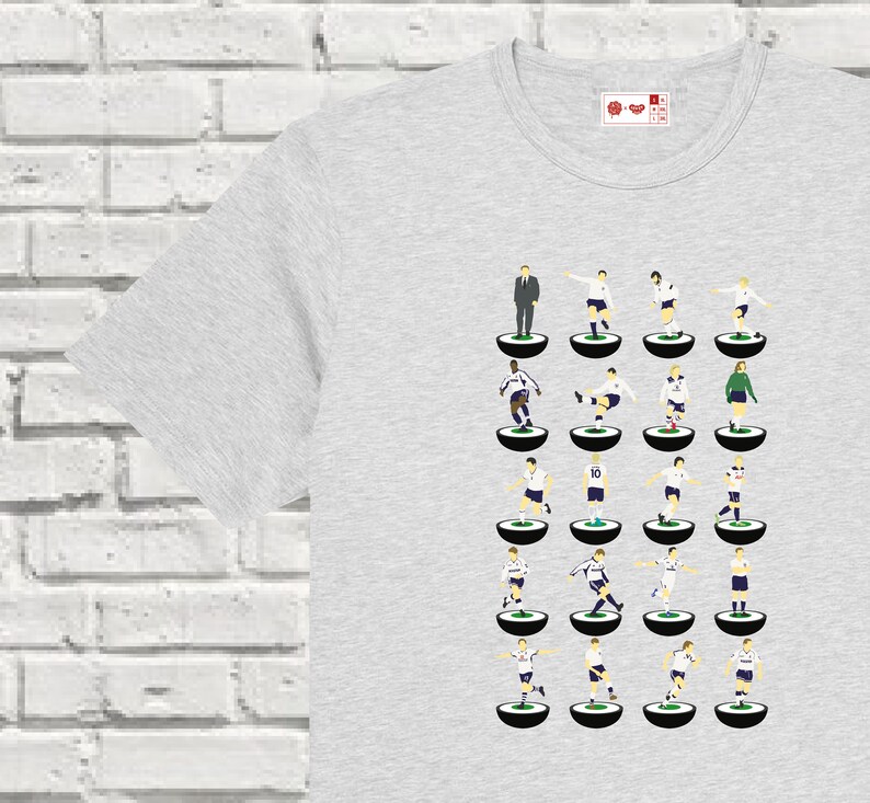 Tottenham Hotspur Legends Subbuteo-style T-shirt - Etsy