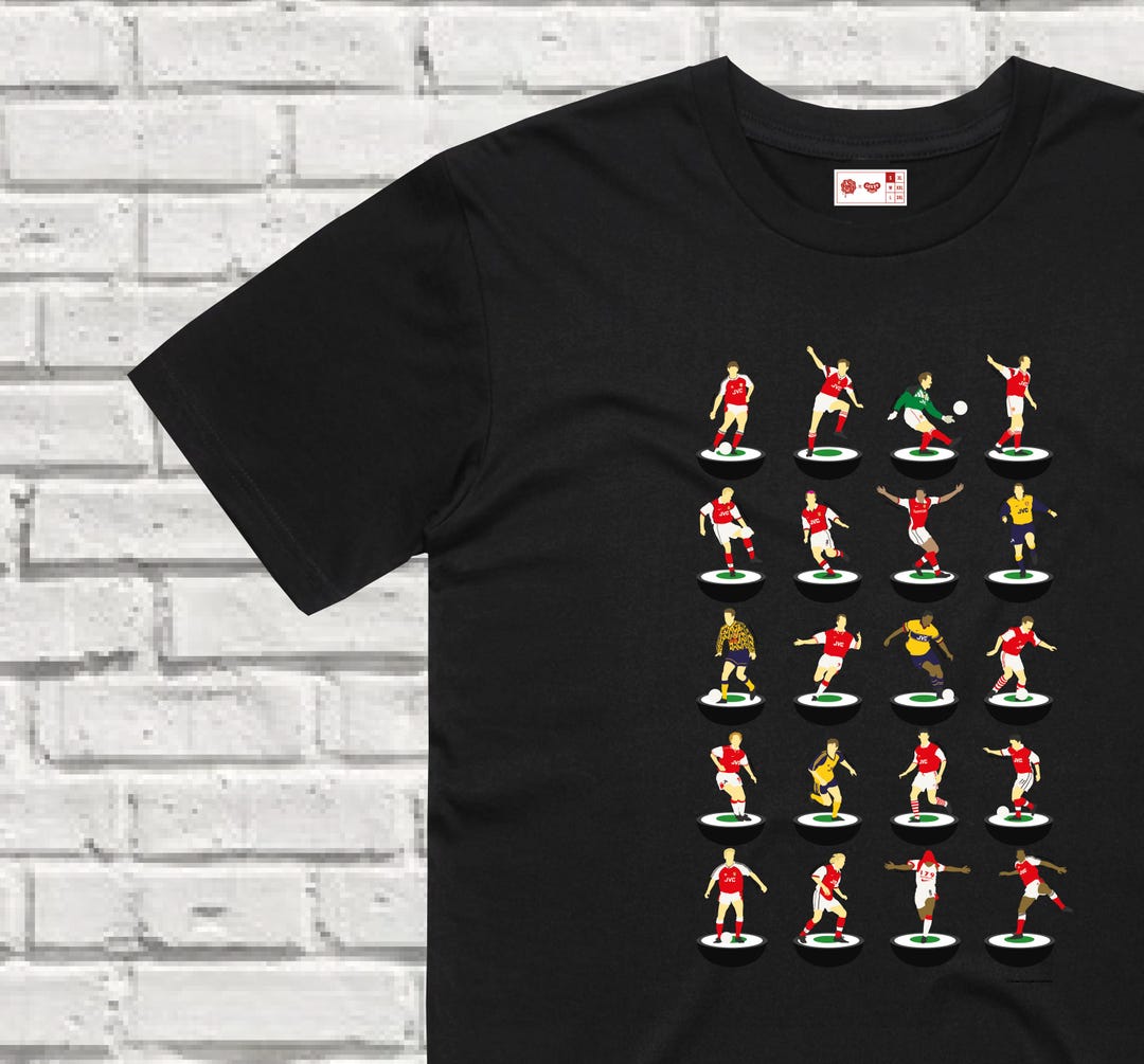 Arsenal 90s Legends Subbuteo-style T-shirt - Etsy