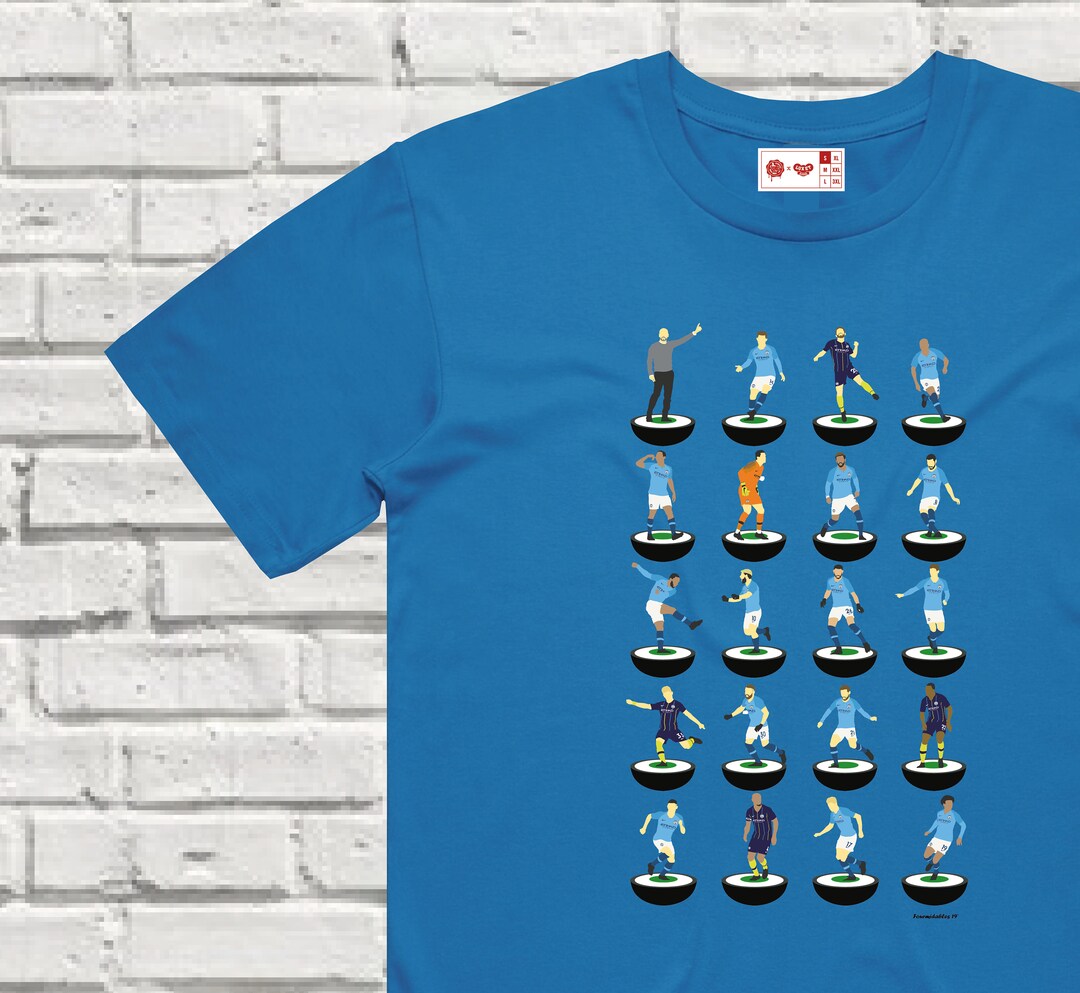 Manchester City Fourmidables Subbuteo-style T-shirt - Etsy