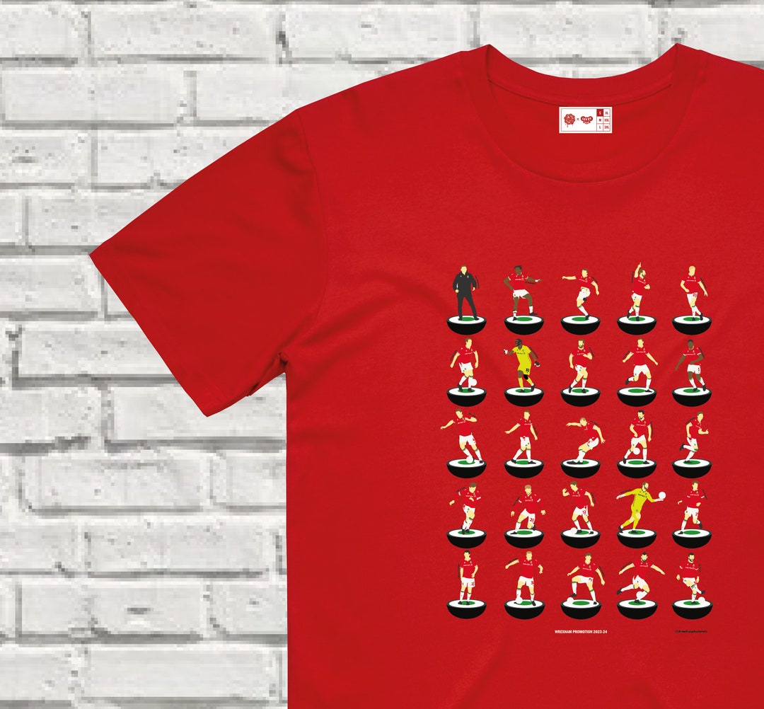 Wrexham Promotion 2024 Subbuteo-style T-shirt - Etsy