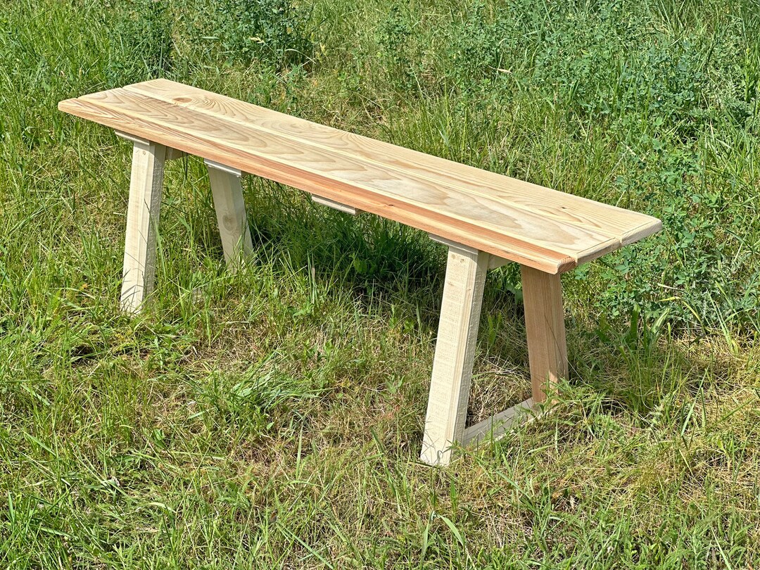 The Natural Garden Bench, Wooden Patio Bench - Etsy UK