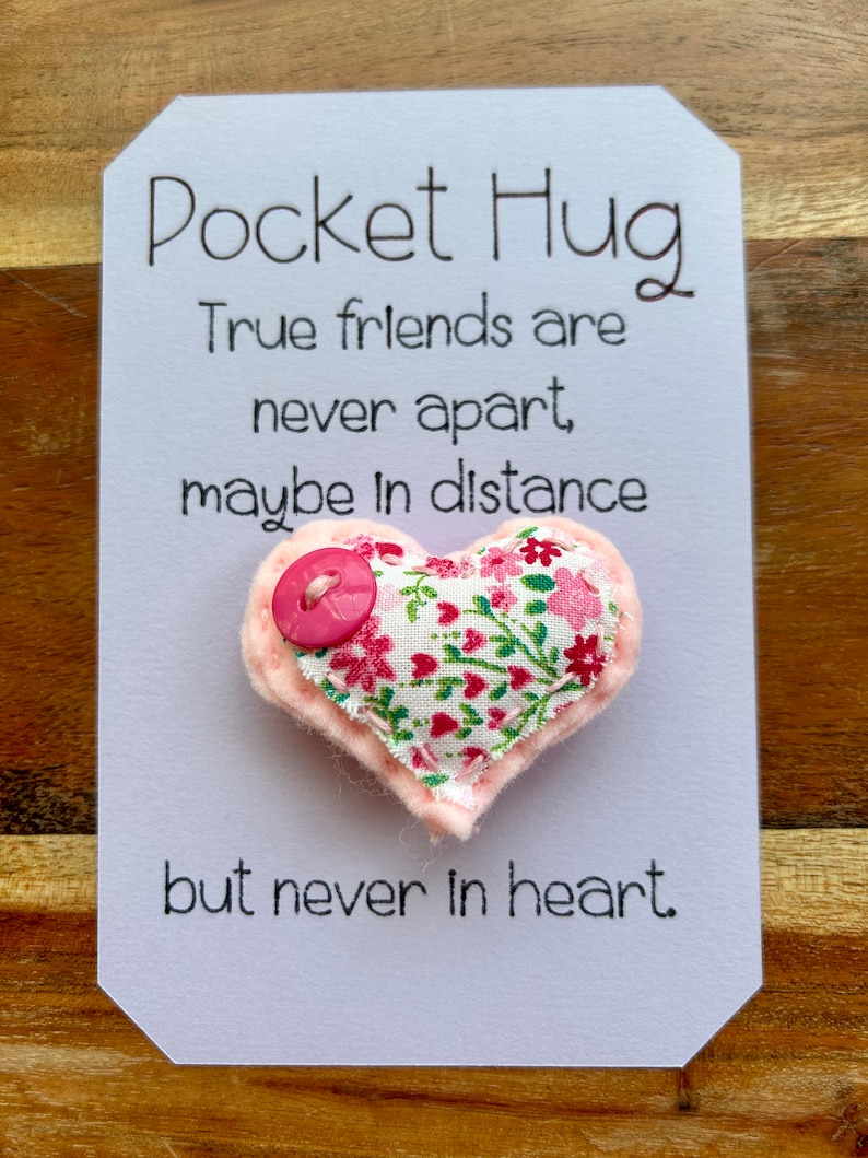 Handmade Pocket Hug: Felt Heart, Friendship Gift - Etsy