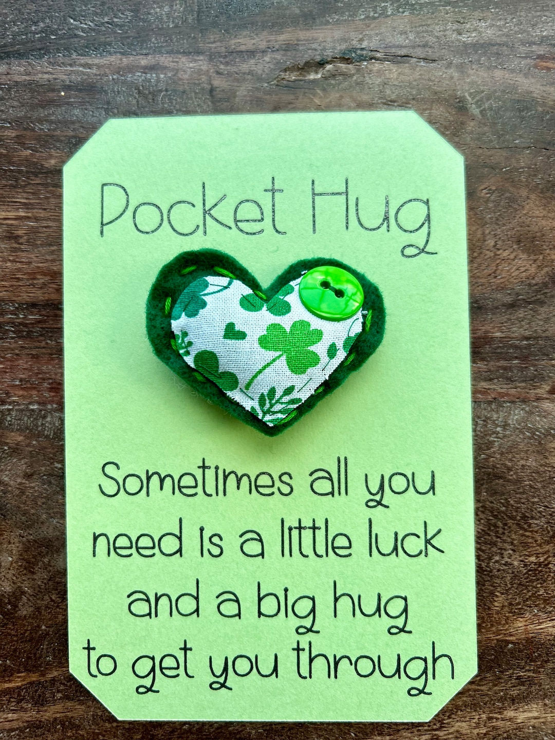 Shamrock, Pocket Heart, Pocket Hug, Irish Pocket Heart, Lucky Pocket ...